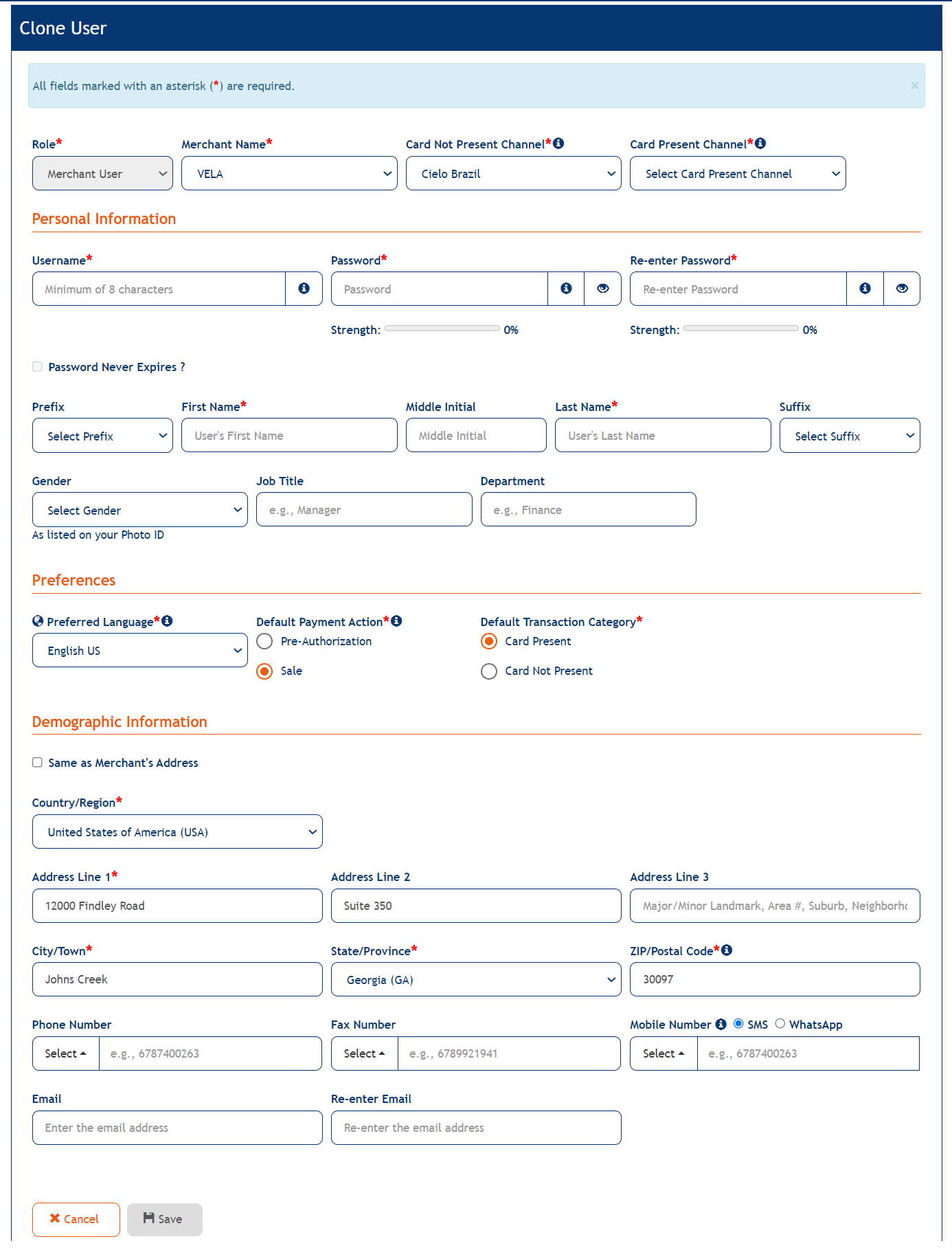 User Management Summary - VELA Admin Guide